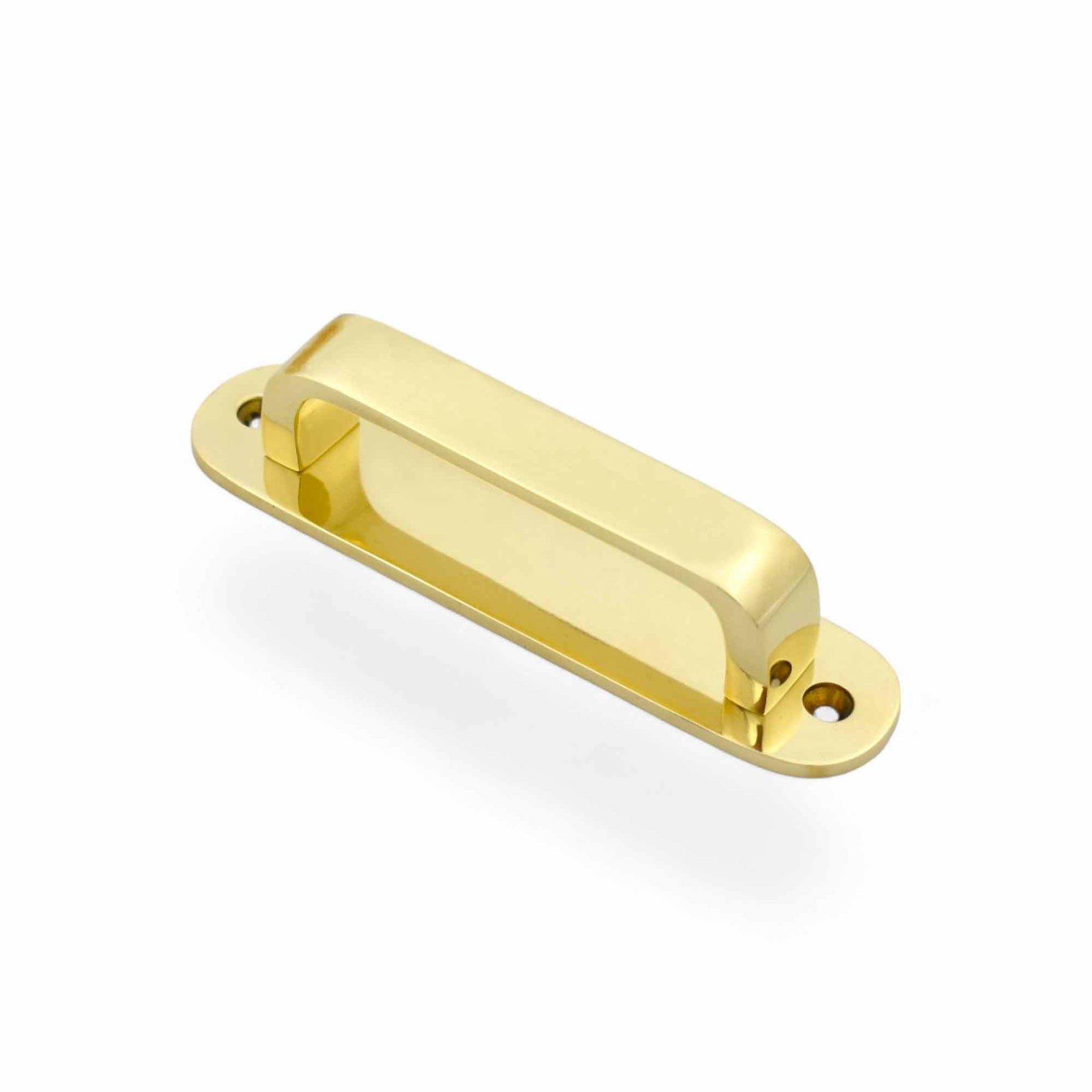 Round Drawer Pulls with Backplate - Unlacquered Polished Brass ...